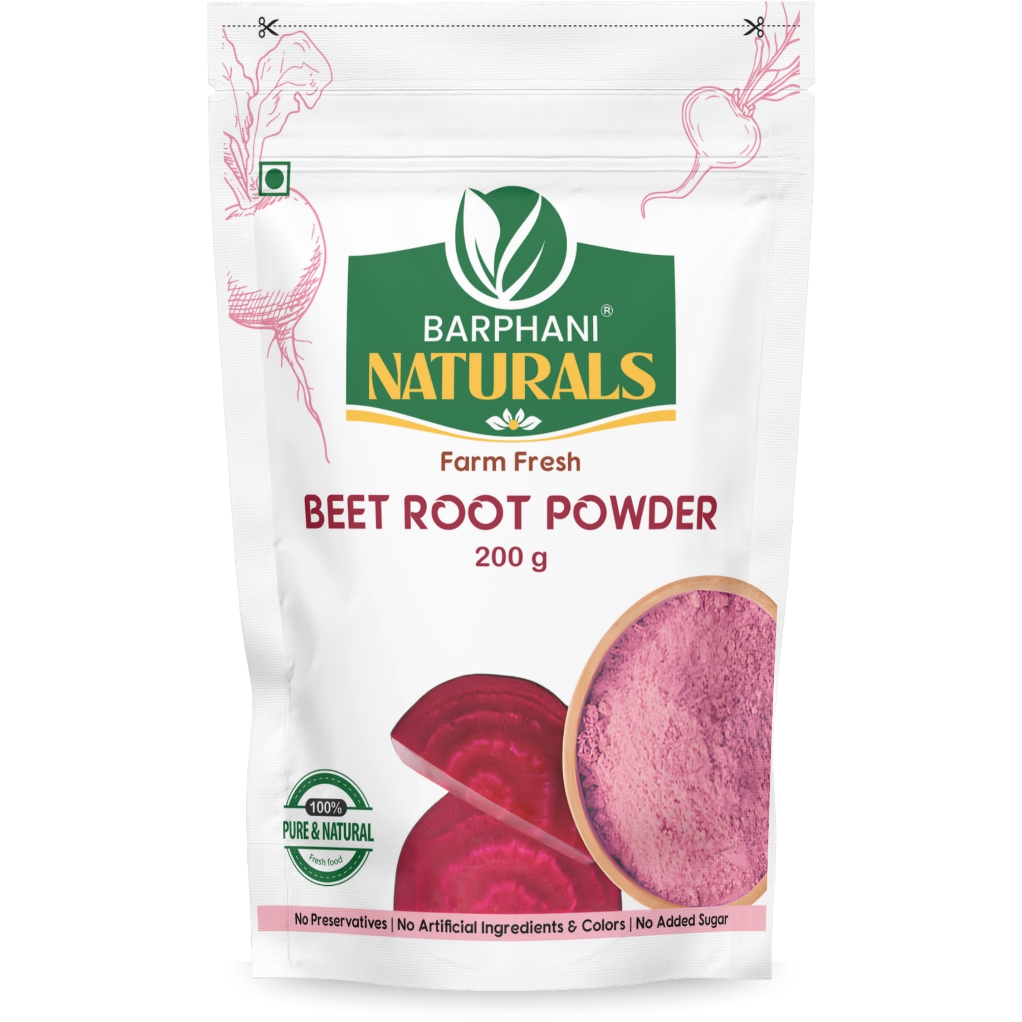 Beetroot Powder, 100% Pure and Fresh, No Preservatives, No Artificial ...